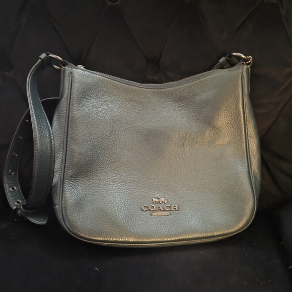 Coach | Bags | Coach Green Leather Shoulder Bag | Poshmark